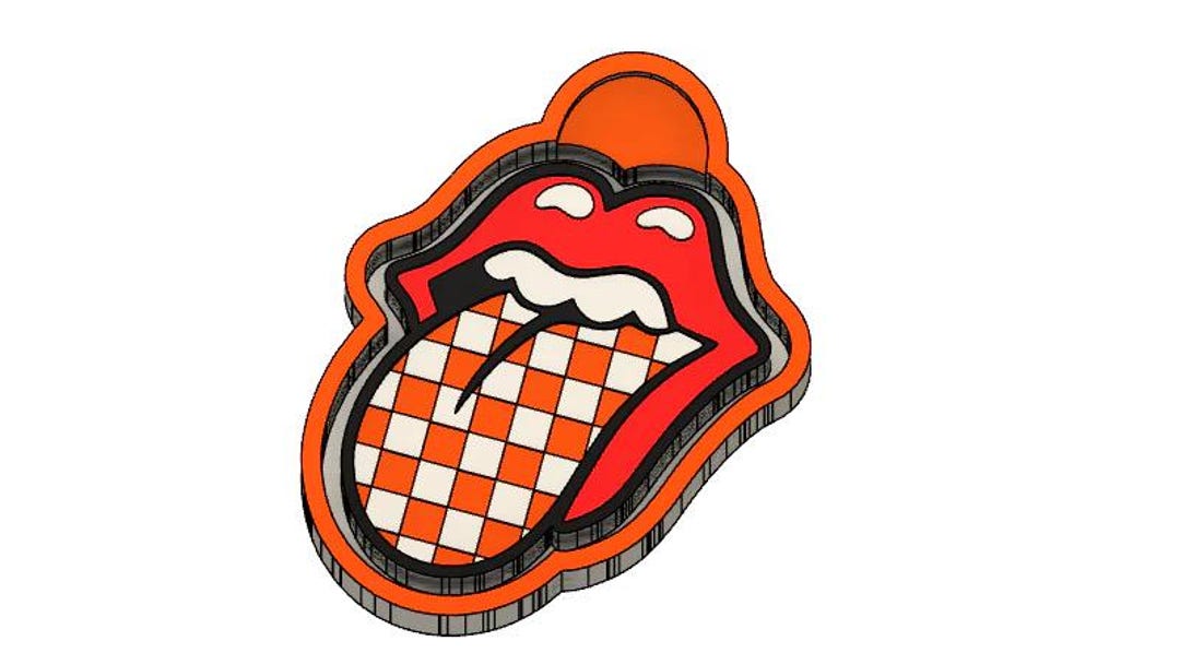 Kiss Checkered Tounge Freshie Mold - Etsy