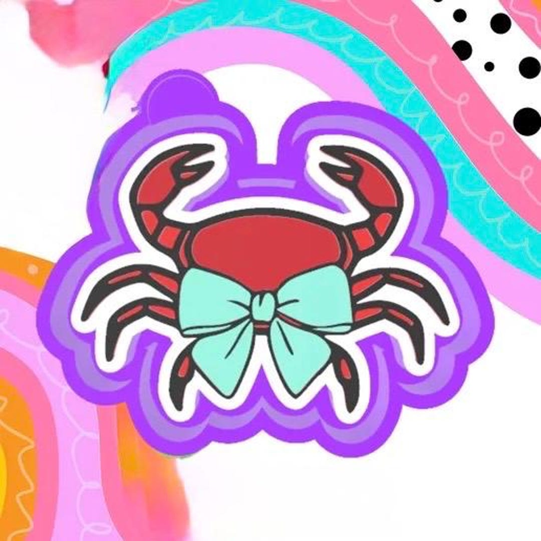 Crab With Bow Freshie Mold - Etsy