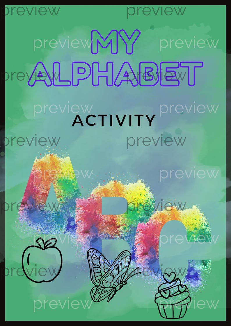 My Alphabet Activity Colorful Printable Learning for Letters X, Y & Z ...