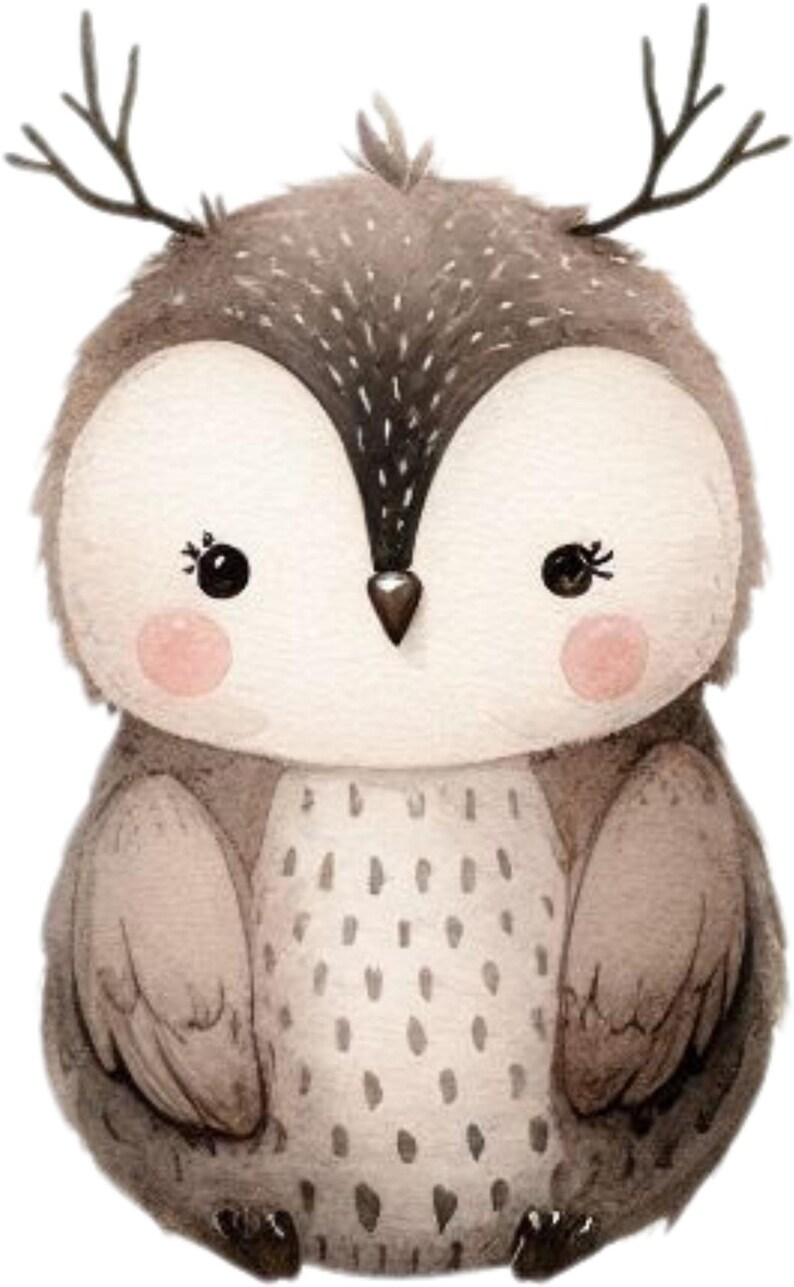 Baby Woodland Animals Clipart Bundle, Cute Nursery Art Bear, Fox ...