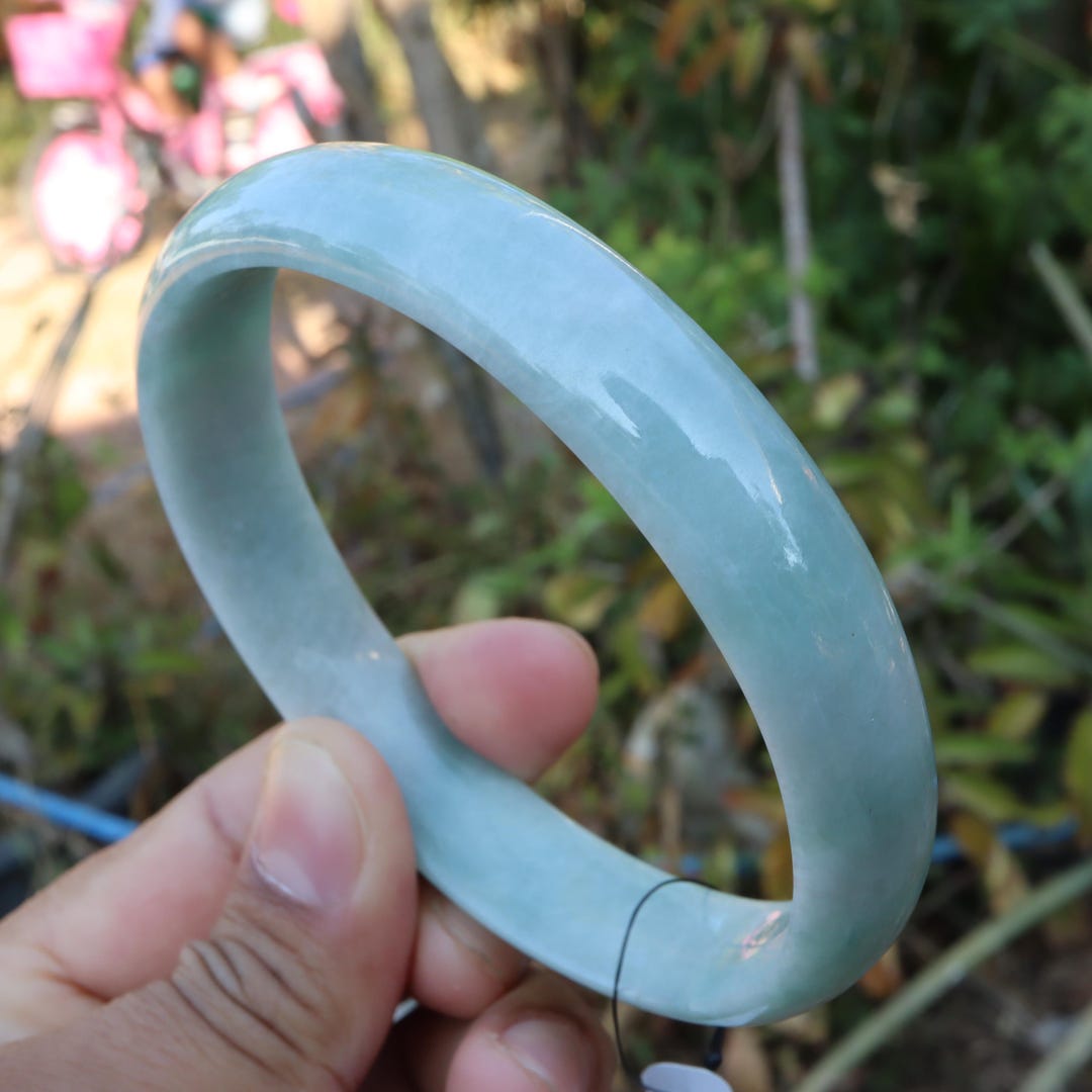 Genuine 76mm Extra Large Natural Grade A Jadeite Jade Bangle Bracelet ...