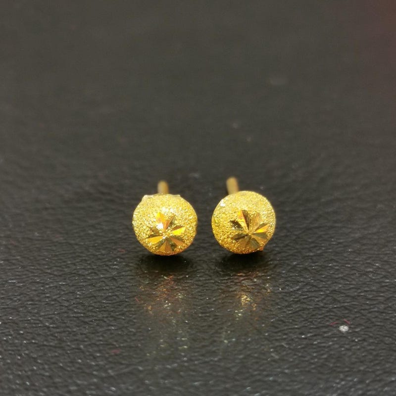 24k Gold Earrings - Etsy