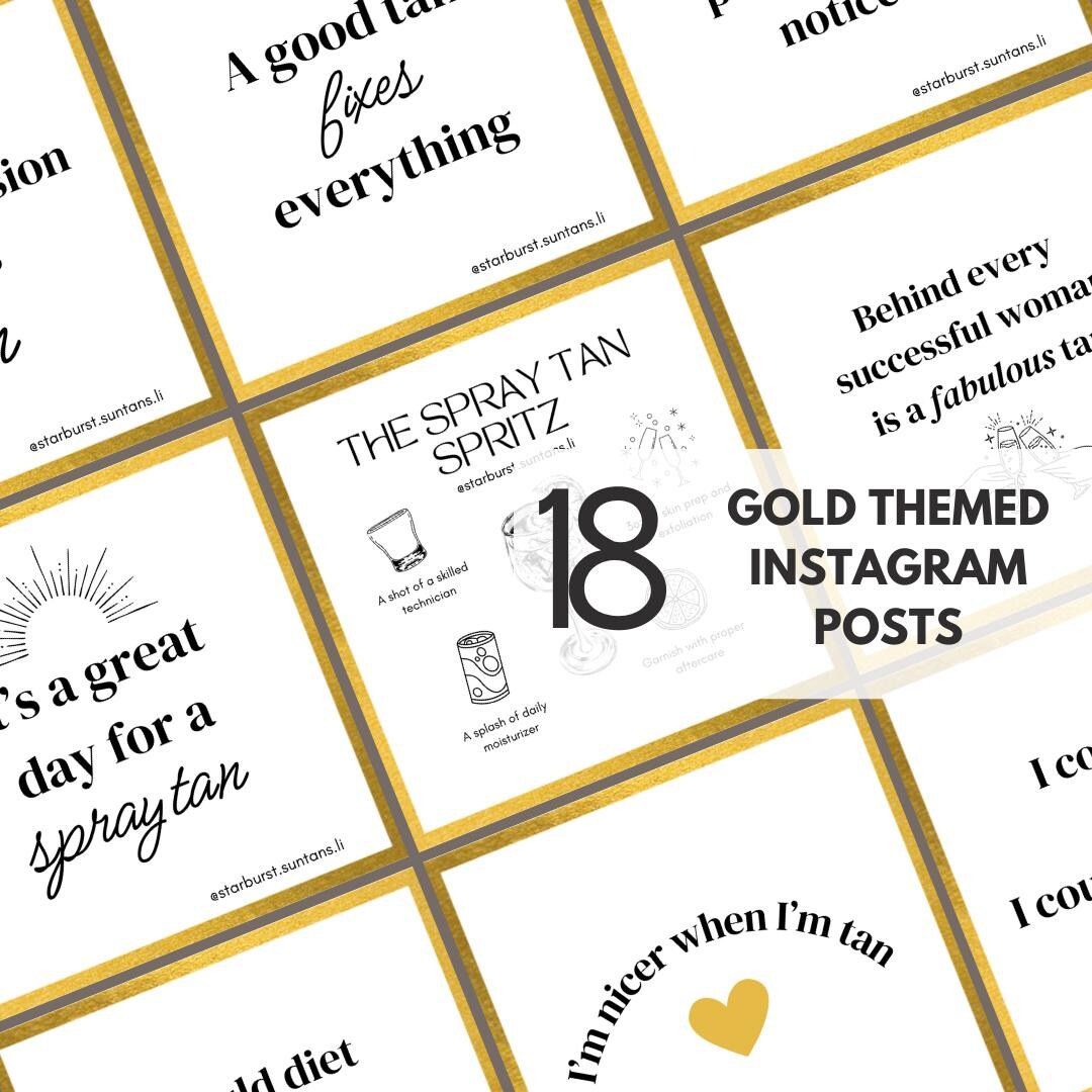 Spray Tan Quote Bundle Editable Canva Template, Social Media Graphics ...