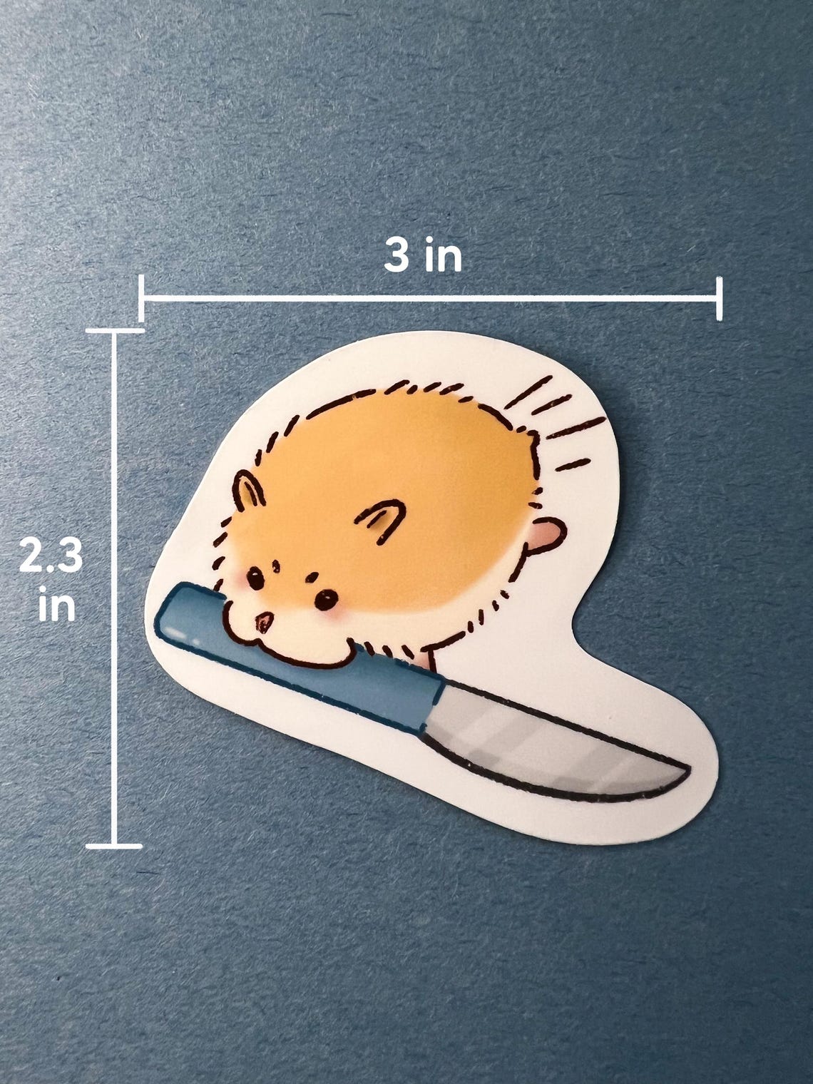 Grumpy Hamsters Stickers | Hamster With Knife Sticker, Flat Hamster ...