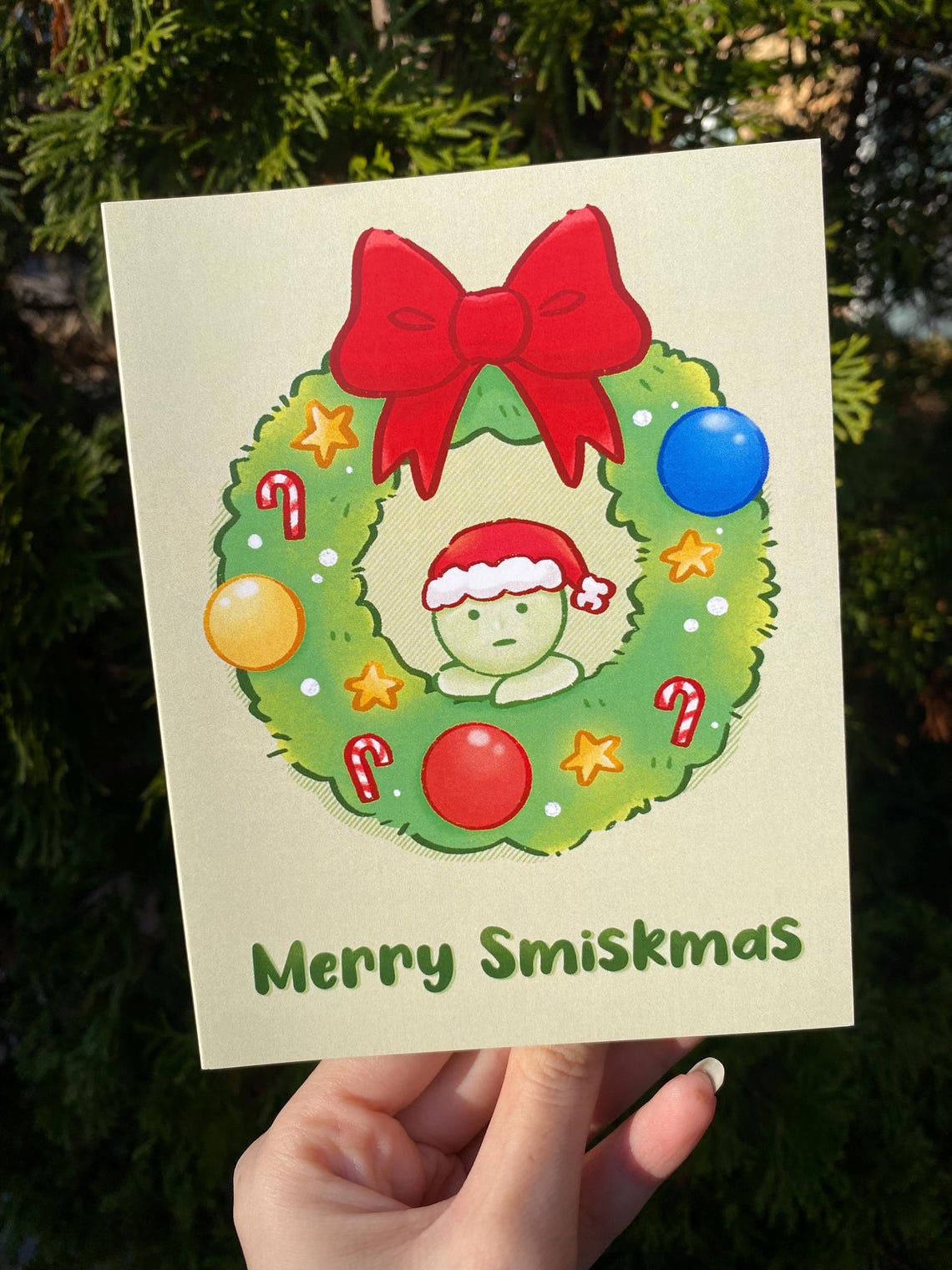 Holiday Smiski Greeting Card | Christmas Card, Card for Friends ...