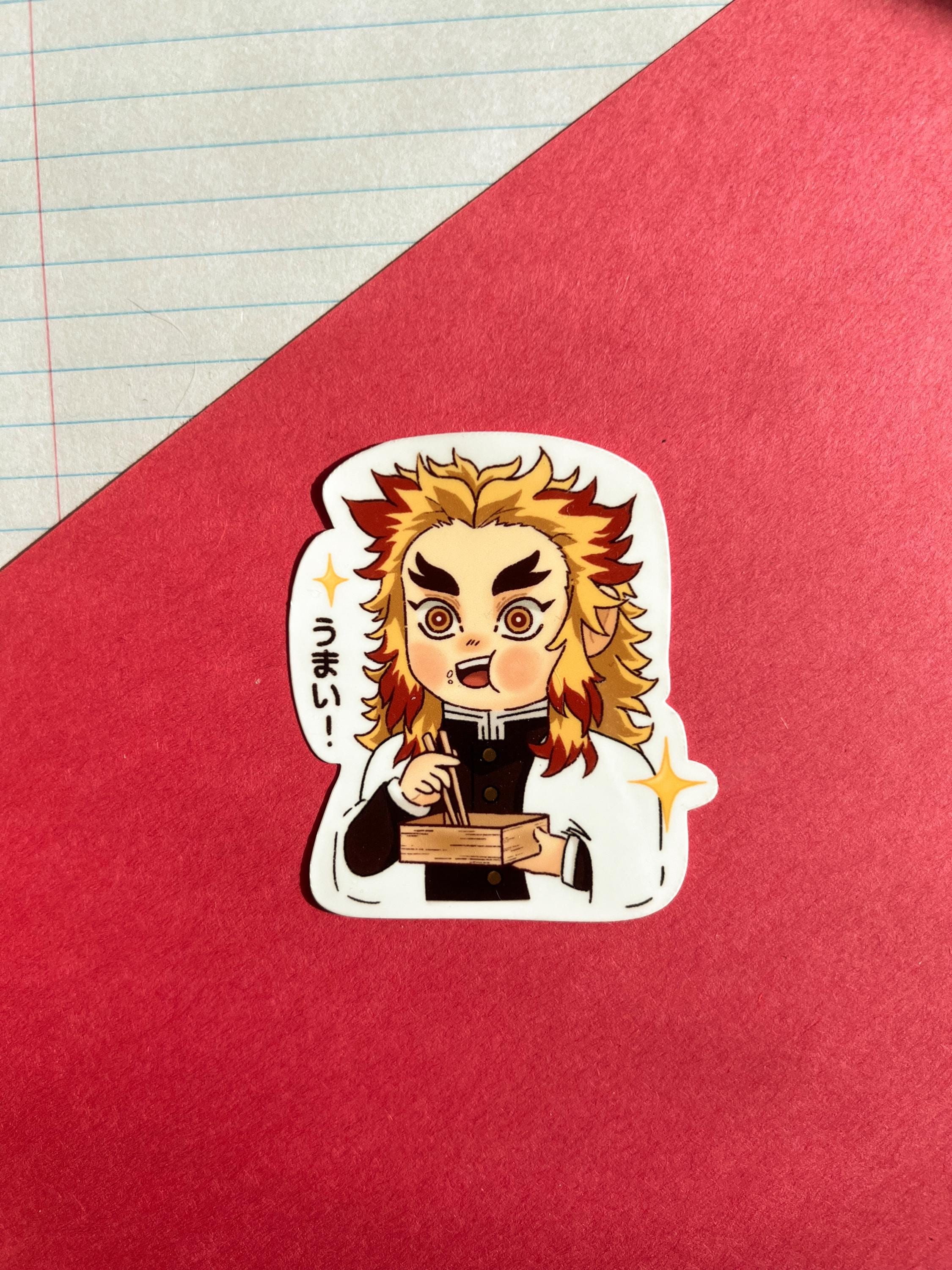 Rengoku Umai Sticker Demon Slayer, Kimetsu No Yaiba Anime Sticker ...