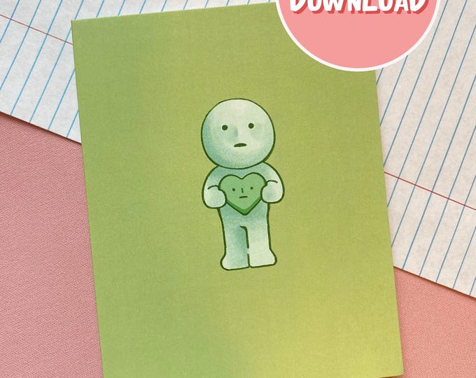 Smiski Birthday Card | Cute and Simple Blank Birthday Card - Etsy