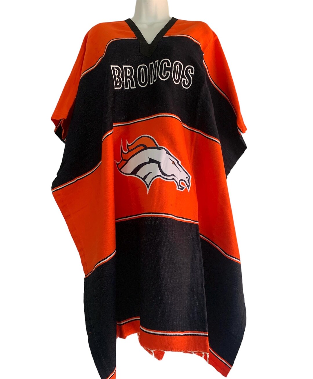 Denver Broncos Poncho Serape One Size Fits All - Etsy