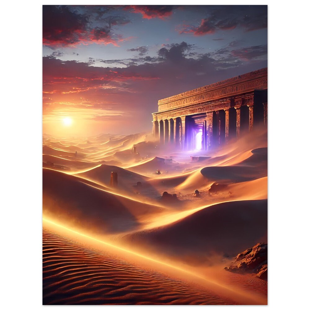 The Desert Temple - Wall Art - Etsy