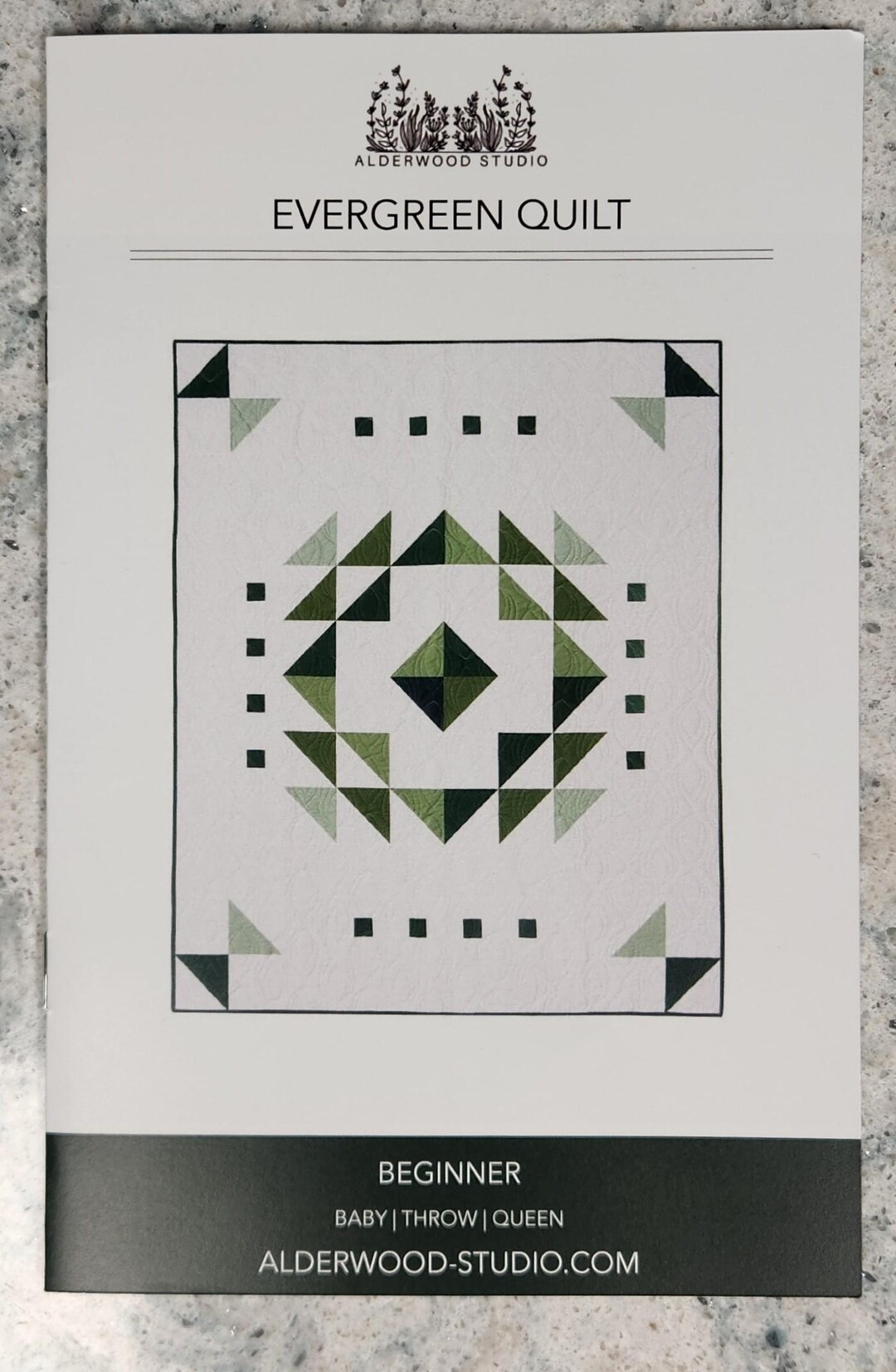 Alderwood Studio---evergreen Quilt Pattern. Finished Size Baby, Throw ...