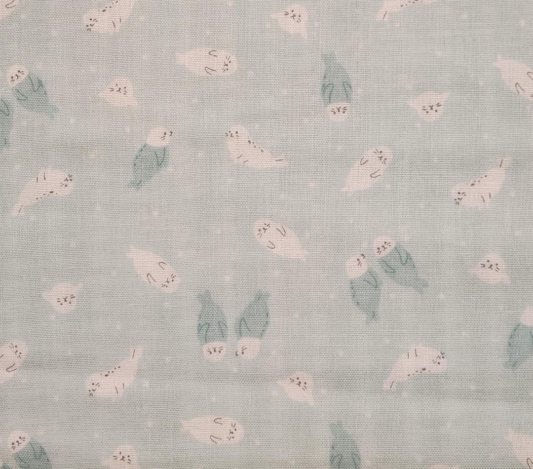 Handworks Fabric Homey Collection, Double Gauze Light Green With Baby ...