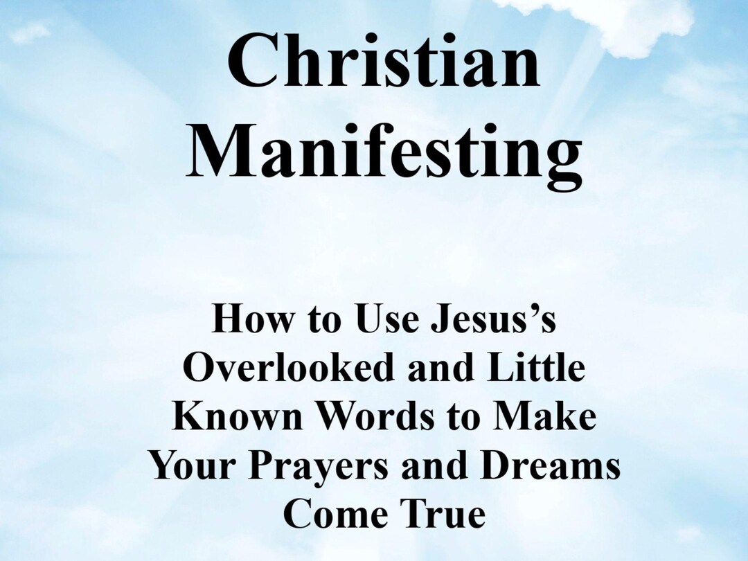 Christian Manifestation & Prayer Book | Praying With Jesus | Bible ...