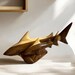 Small Double Shark Sculpture, Fish Statue, Ocean,animal,wood,carving ...