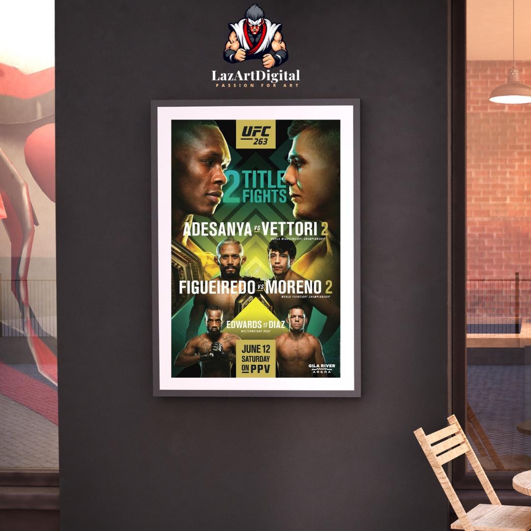 UFC 263 Adesanya Vs. Vettori 2 Fight Poster | Digital Download - Etsy