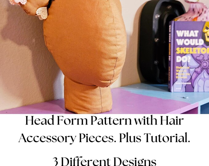 Pinnable Mannequin Head Pattern: Adult Size Wig Stand (PDF Download ...
