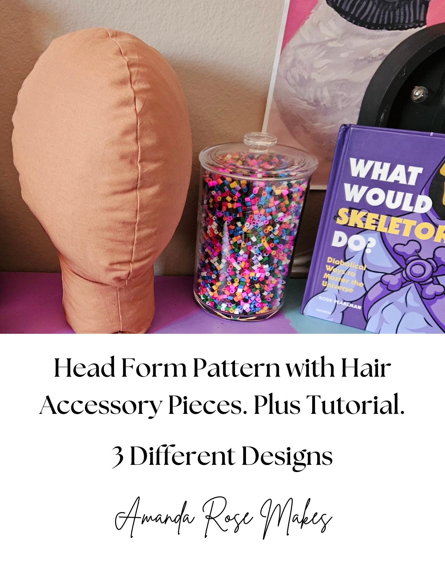 Printable Sewing Pattern for Head Form With Hair Accessories – DIY ...