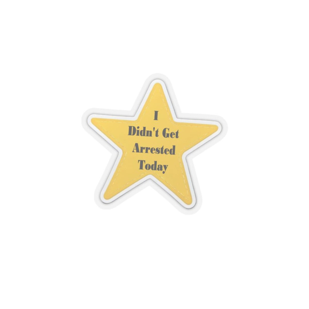 I Didn't Get Arrested Today Sticker Cute Vinyl Sticker Waterproof ...