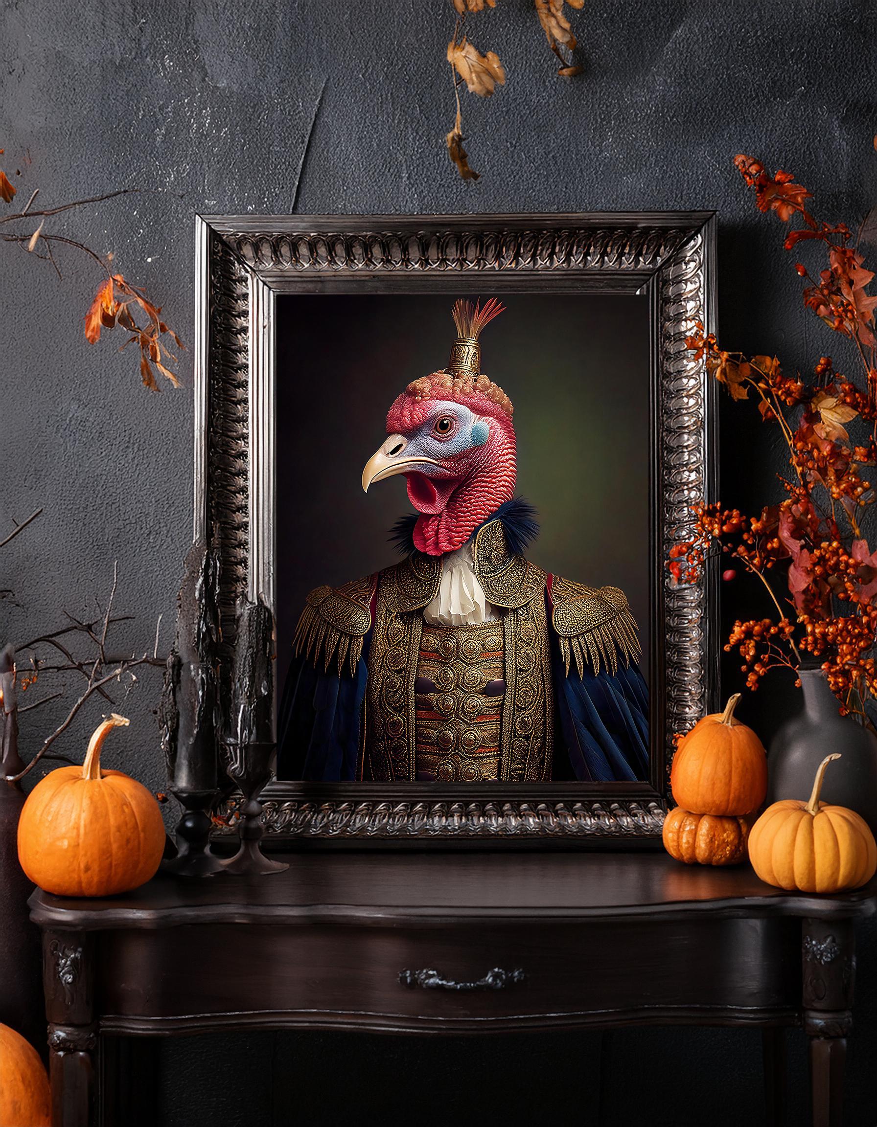 Turkey Portrait DIGITAL ART FILE for Printing, Printable, Wall Art ...