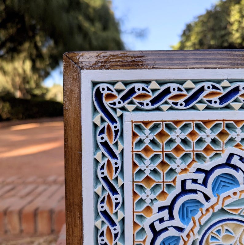 Large Moroccan Hand Carved Plaster Wall Decor, Alhambra Archway ...