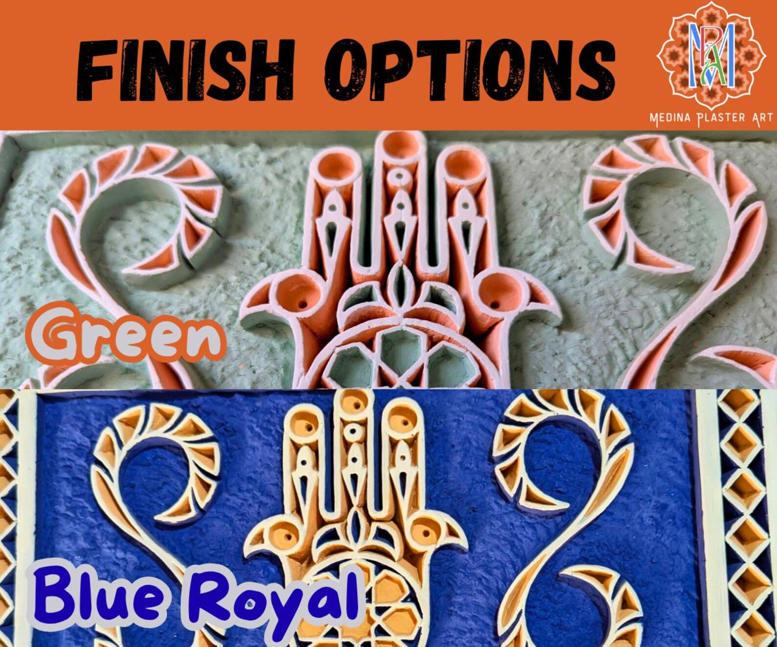Hamsa and Arabic Calligraphy Hand-carving Plaster Wall Art: Hand of ...