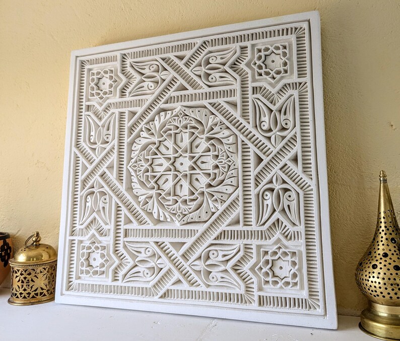 Hand-carved Plaster Wall Decor, Moroccan Interior Decoration Wall Art ...