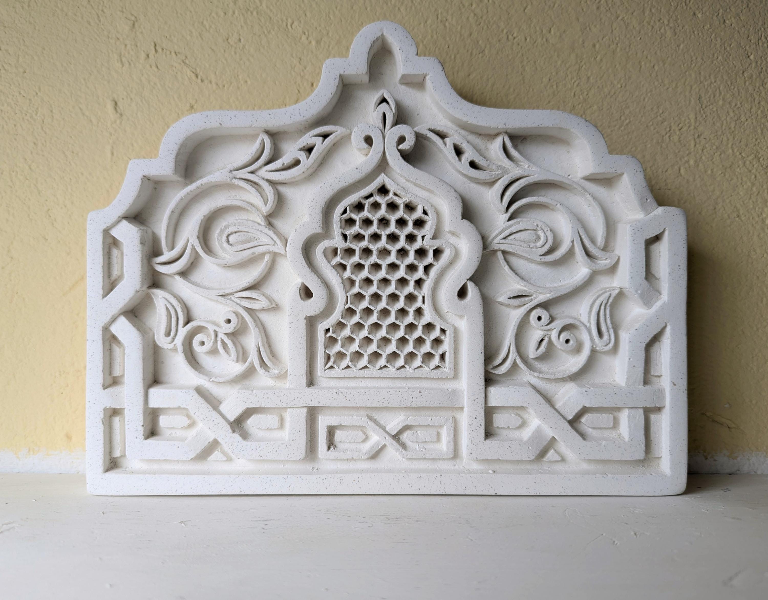 Hand-carved Plaster Mihrab Wall Decor, Alhambra Dome Wall Hanging ...