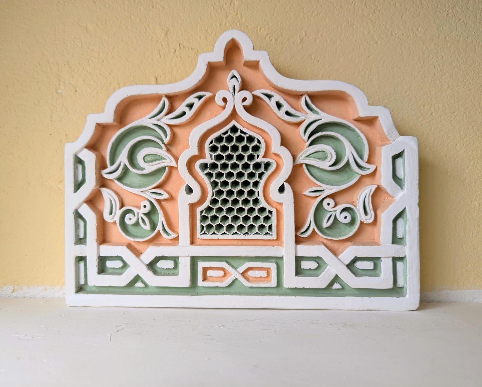 Hand-carved Plaster Mihrab Wall Decor, Alhambra Dome Wall Hanging ...