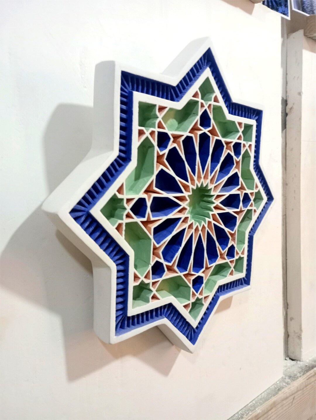 Decorative Hand Carved Plaster, Handcrafted Hanging Star, Custom ...