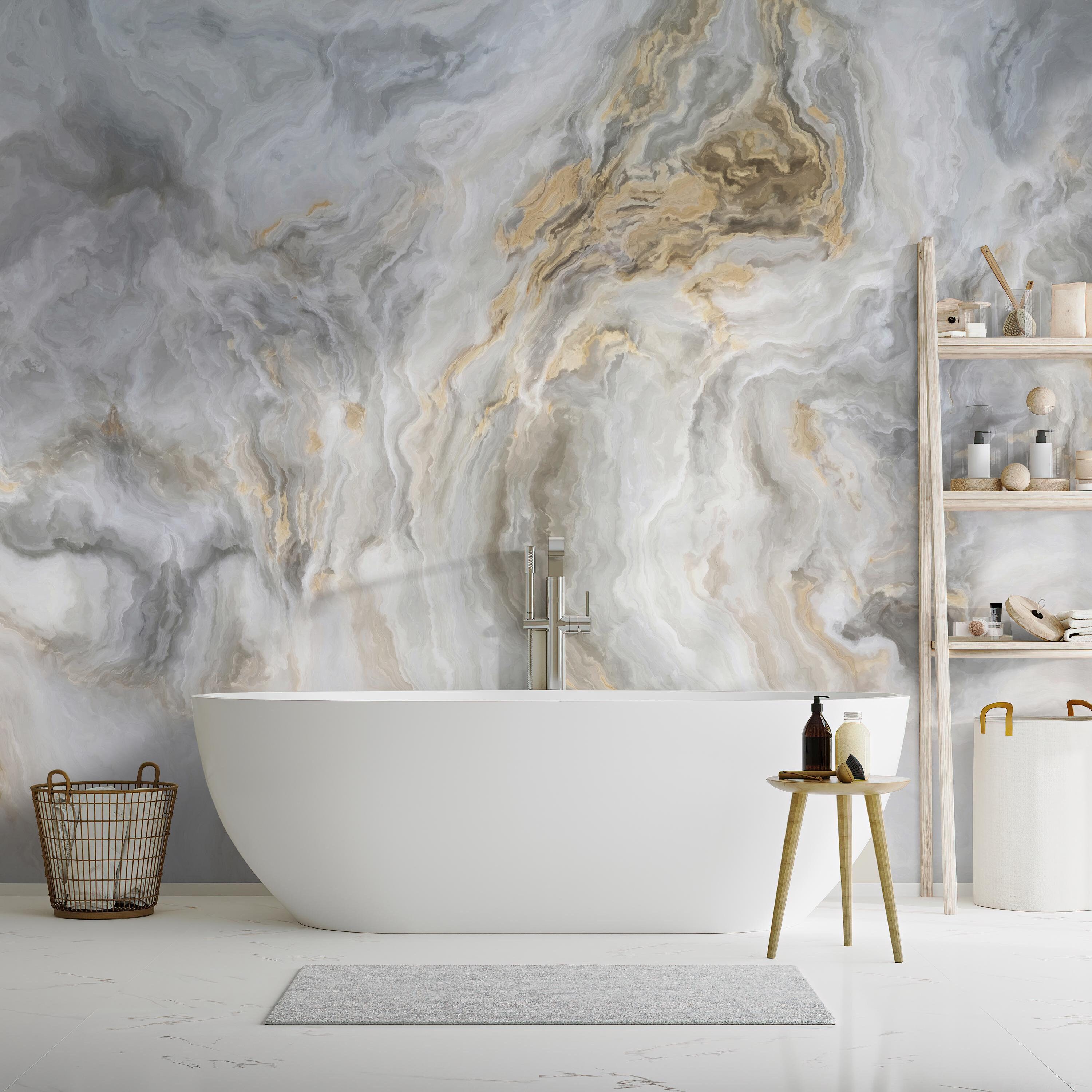 Luxury Abstract Marble Wallpaper | Neutral Tones Marble Design Wall ...
