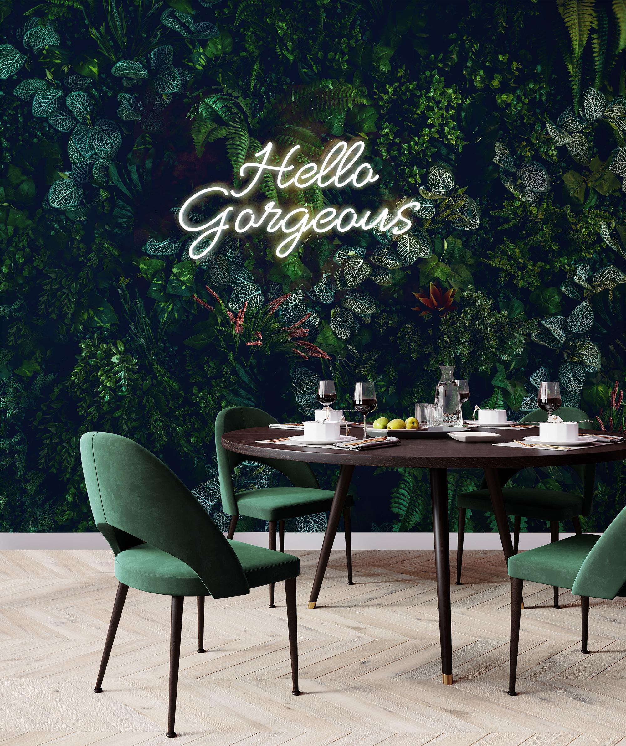 Dark Exotic Jungle Plants Wallpaper | Tropical Jungle Greenery Mural ...