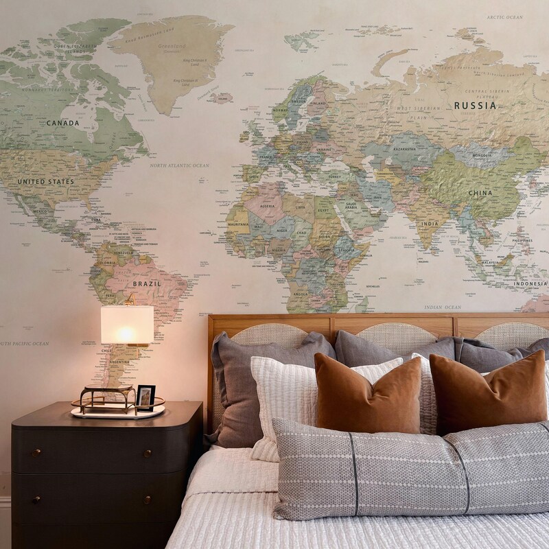 Map Wallpaper - Etsy