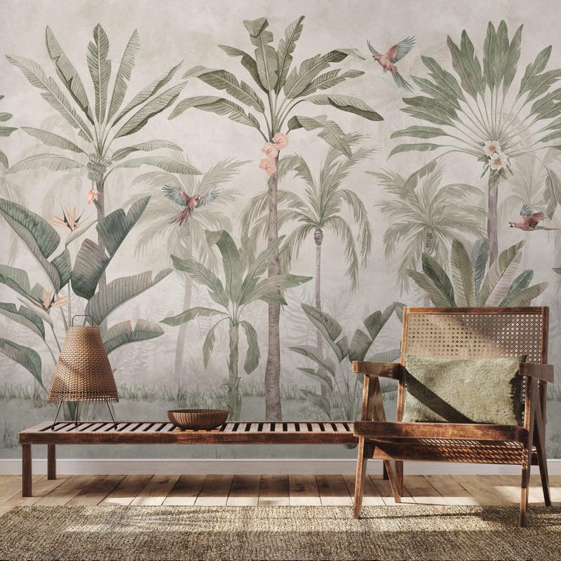 Watercolor Palm Wallpaper - Etsy