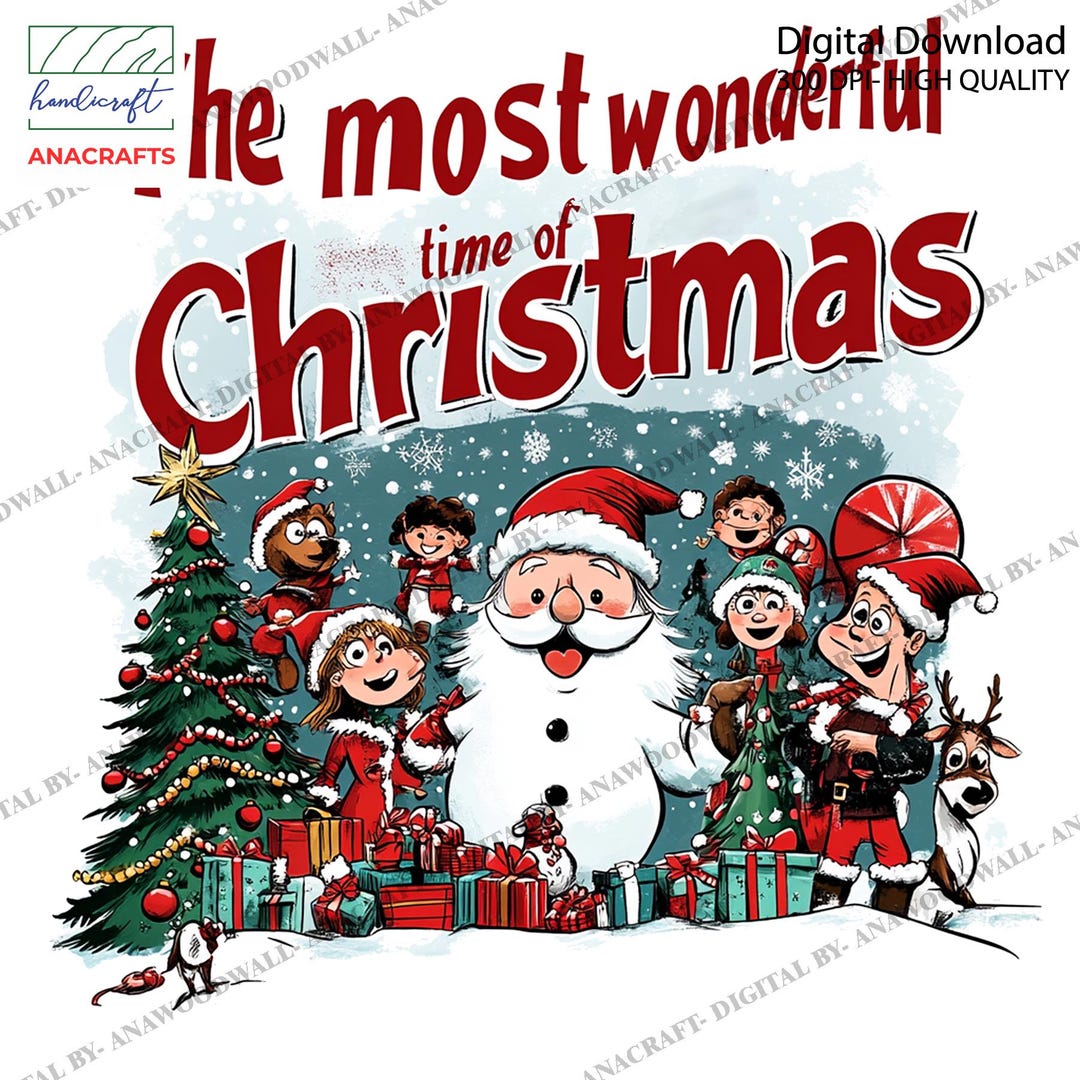 Retro Christmas Cartoon Friends Png, 90’s Christmas Png, Snow Holiday ...