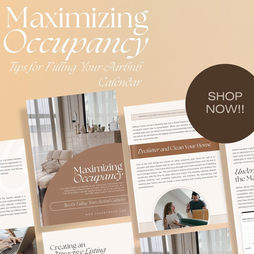 Tips for Optimizing Your Airbnb Calendar to Maximize Occupancy - Etsy