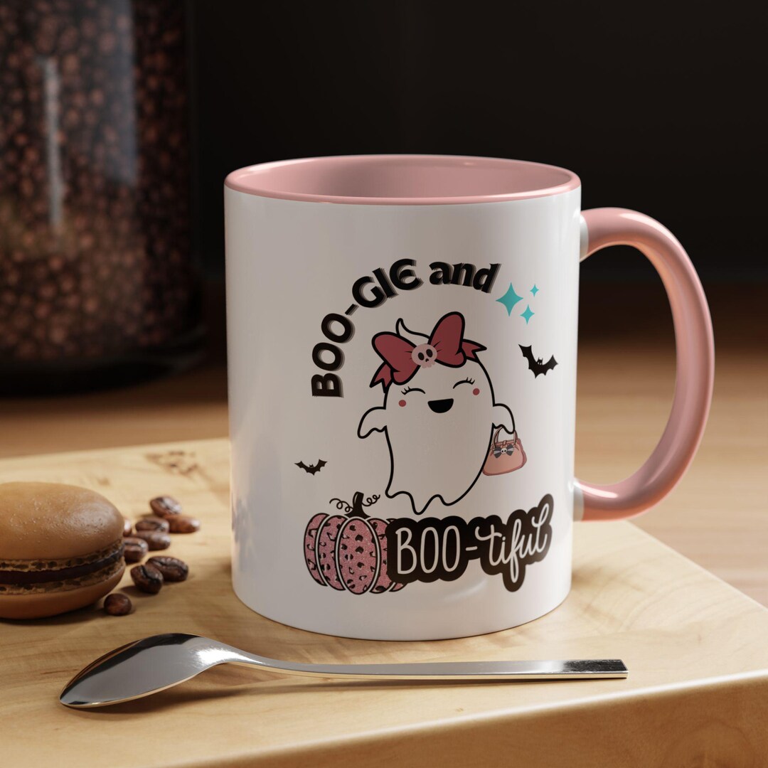 Halloween Ghost Mug, Accent Coffee Cup, Bling Boo-tiful Design ...