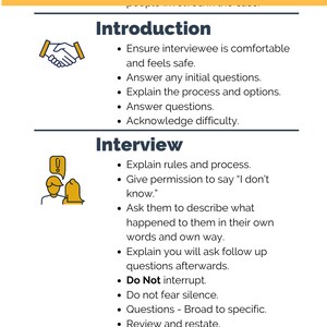 Interview Protocol Infographic Printable - Etsy