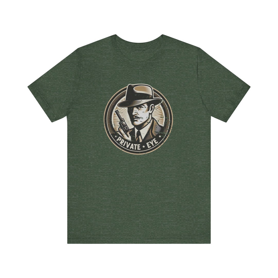 Vintage 40's Style Distressed Private Eye Logo T-shirt Retro Detective ...