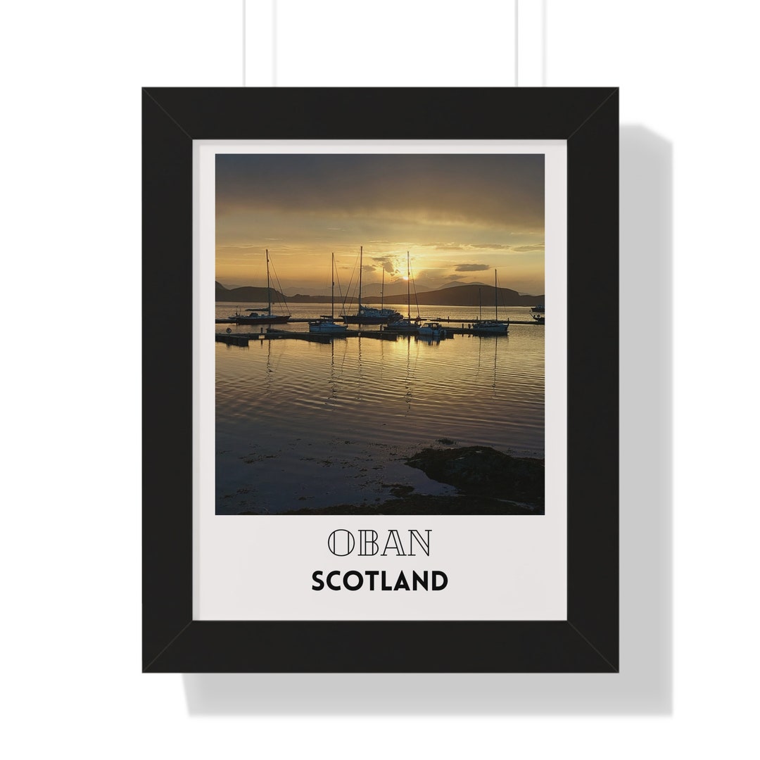 Vintage Inspired Oban, Scotland Travel Poster Coastal Scenic Art Print ...