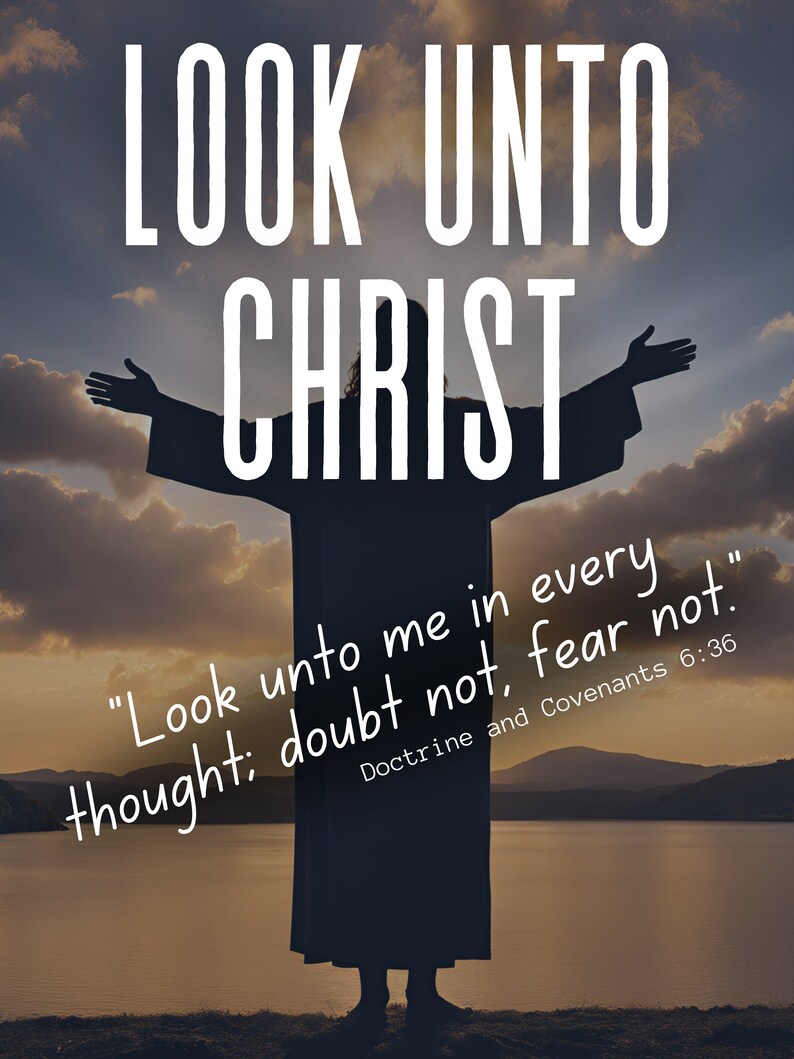 LDS 2025 Youth Theme Poster "look Unto Christ" Inspirational Wall Art ...