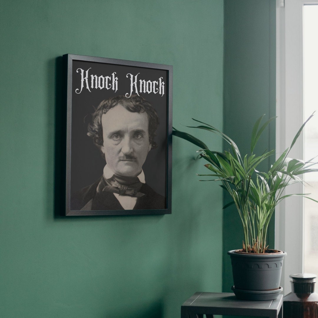 Edgar Allan Poe "knock Knock" Poster | Gothic Literature Art Print ...