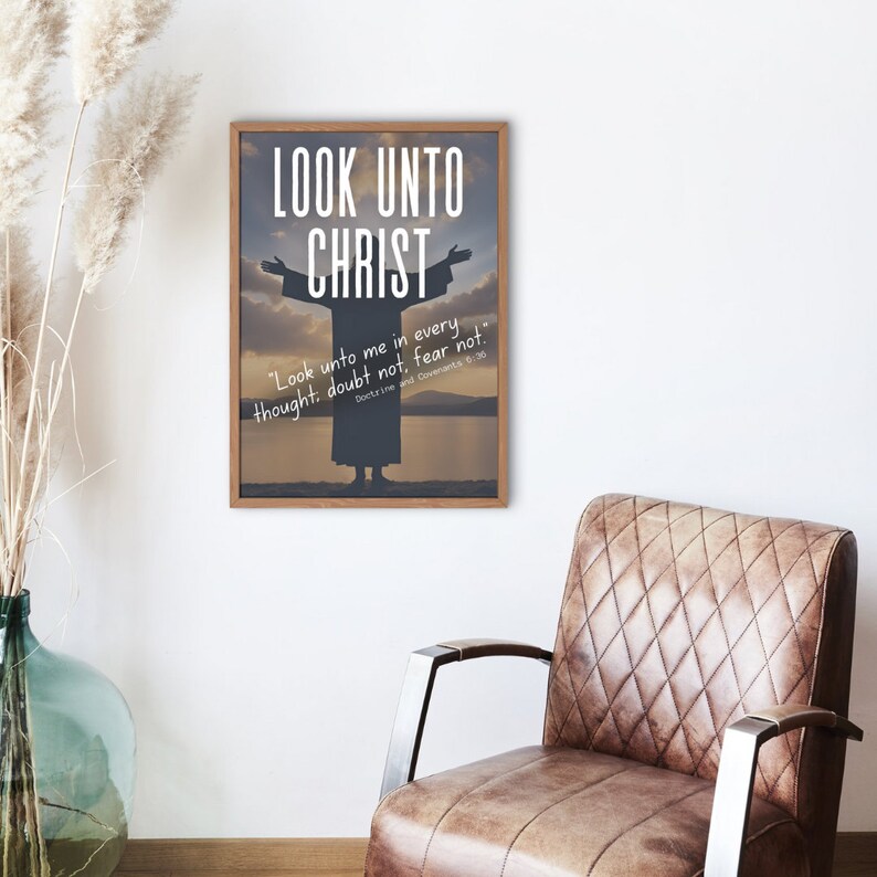 LDS 2025 Youth Theme Poster "look Unto Christ" Inspirational Wall Art ...