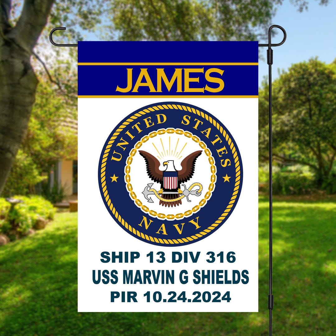 Flag Banner Graduation / Military Garden Flags / Custom Military Garden ...