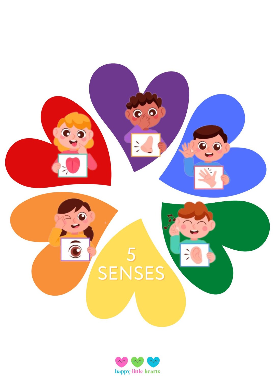 Our 5 Senses Rainbow Posters - Etsy