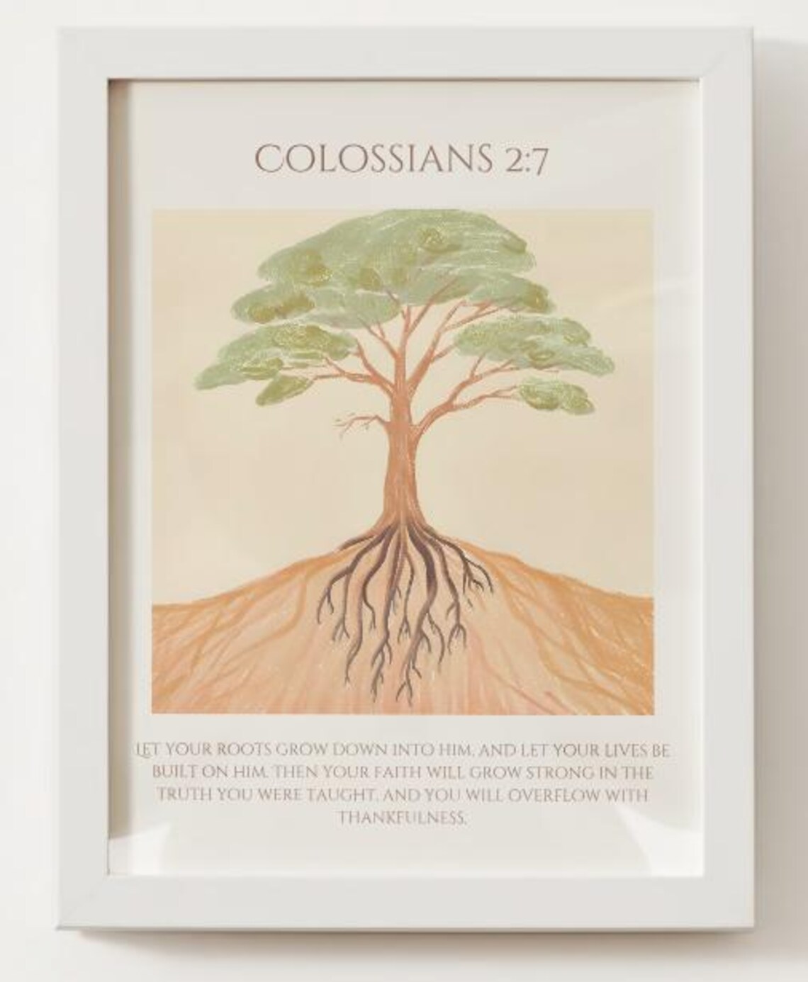 Colossians 2:7 Christian Wall Art Digital Print - Etsy