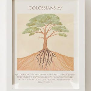 Colossians 2:7 Christian Wall Art Digital Print - Etsy
