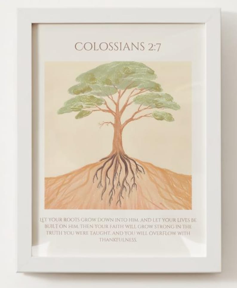 Colossians 2:7 Christian Wall Art Digital Print - Etsy
