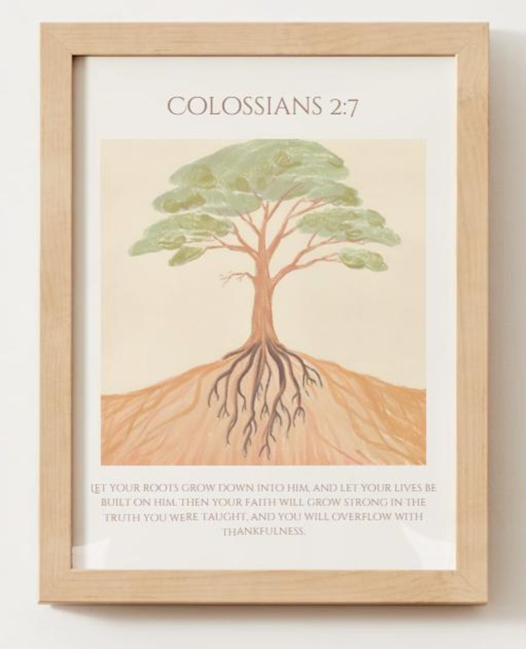 Colossians 2:7 Christian Wall Art Digital Print - Etsy