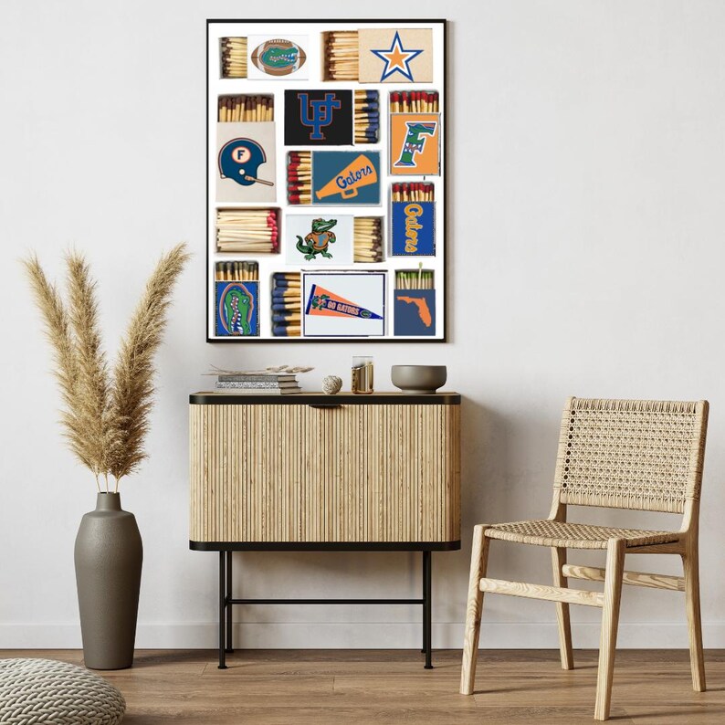 Digital Art Print - Vintage University of Florida Matchbox Wall Art ...