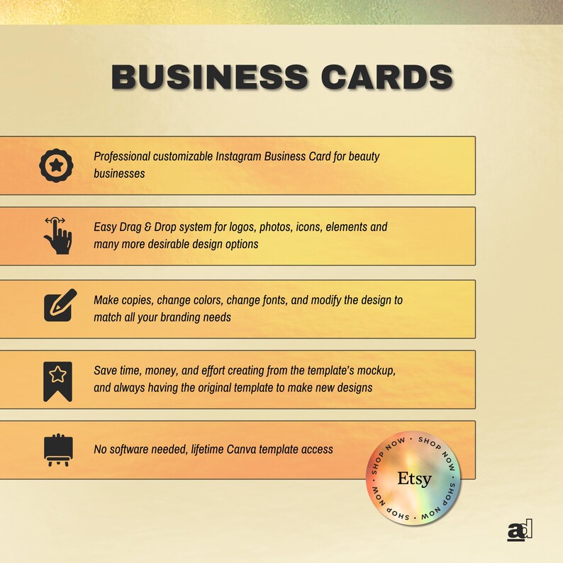 Instagram Beauty Business Card - Canva Editable - Etsy