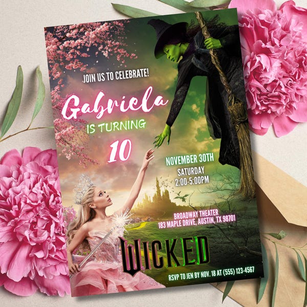 Wicked Birthday Party Invitation - Etsy